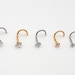 20G Surgical Steel Nose Stud, Screw Back Nose Piercing, Nose Ring, Gold ...
