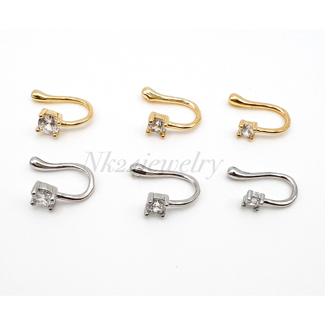 Fake Nose Ring, Non Piercing Nose Ring, Fake Nose Cuff, Nose Ring, Fake ...
