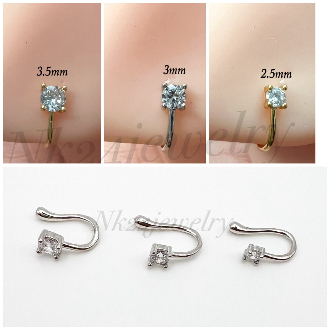 Fake Nose Ring, Non Piercing Nose Ring, Fake Nose Cuff, Nose Ring, Fake ...