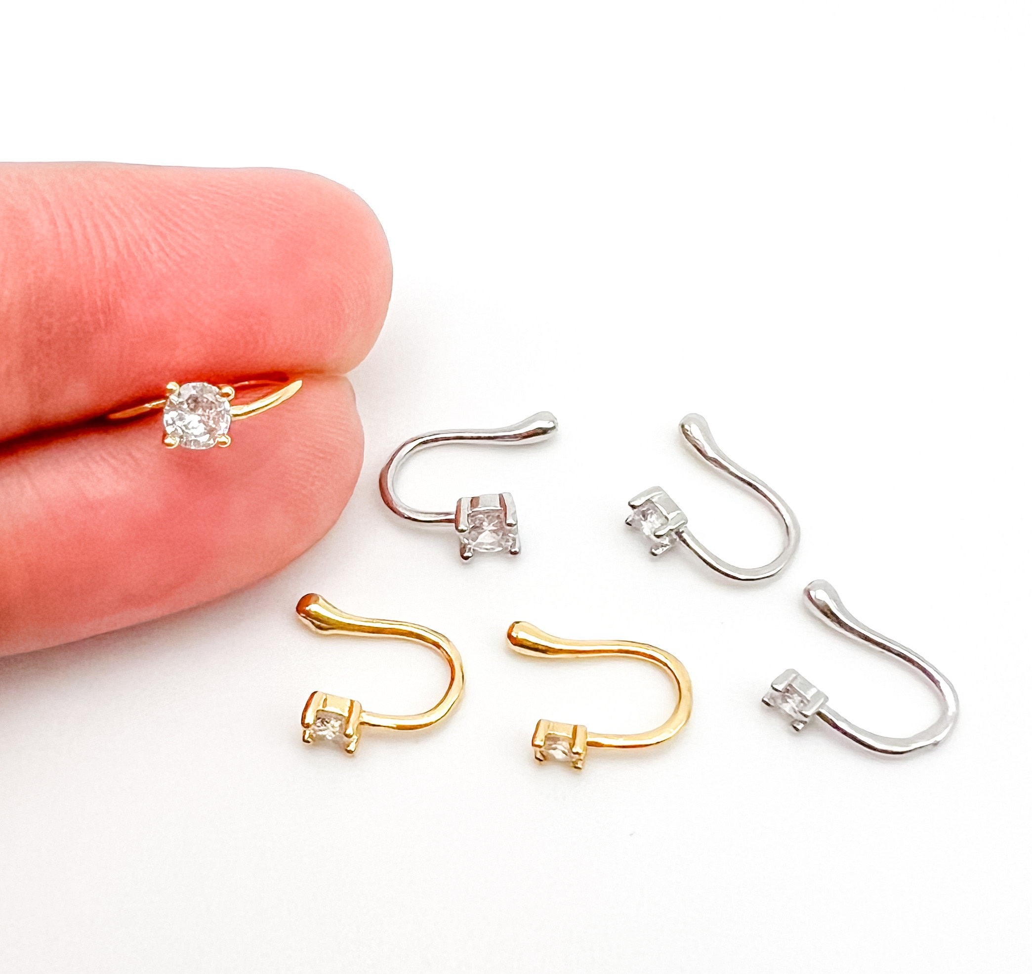 Fake Nose Ring, Non Piercing Nose Ring, Fake Nose Cuff, Nose Ring, Fake ...