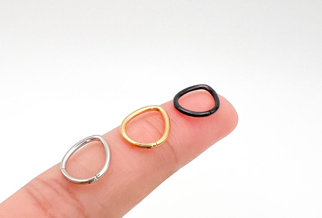 16g Surgical Steel Septum Clicker, Tear Drop Septum Clicker, Septum ...