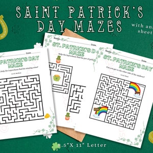 Saint Patrick's Day Maze Puzzle | Party | Printable for Kids ...