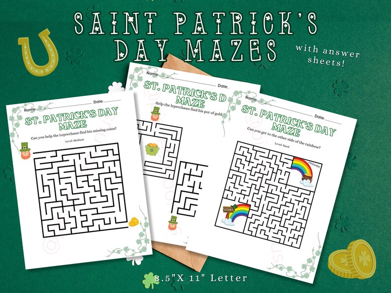 Saint Patrick's Day Maze Puzzle | Party | Printable for Kids ...