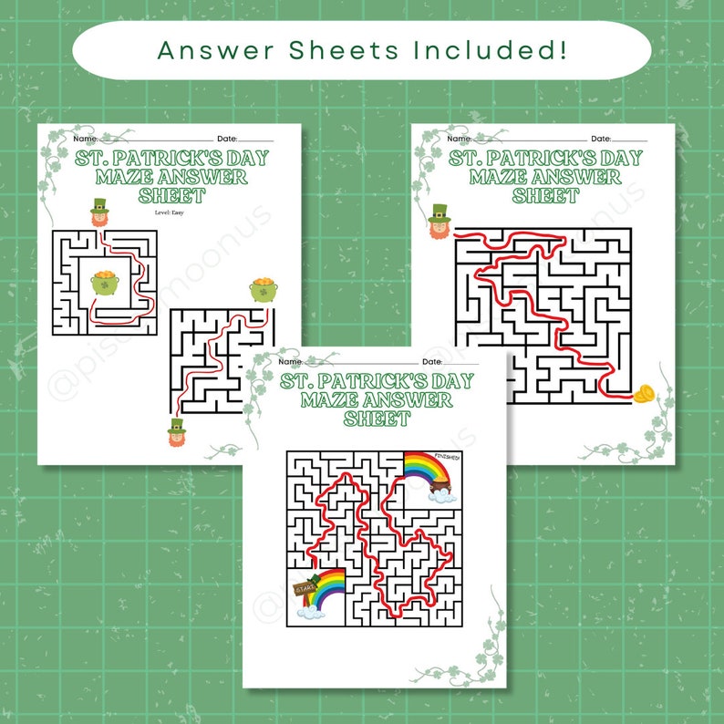 Saint Patrick's Day Maze Puzzle | Party | Printable for Kids ...