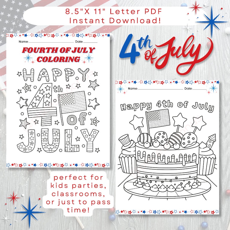 Fourth of July Coloring Pages | 4th of July Party | Printable for Kids ...