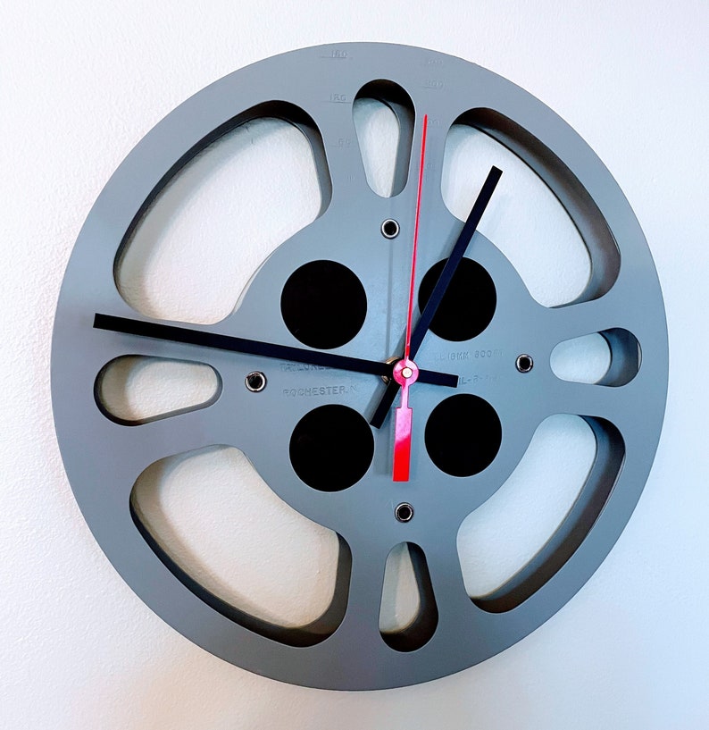 GRAY 16mm Film Reel Clock - Etsy