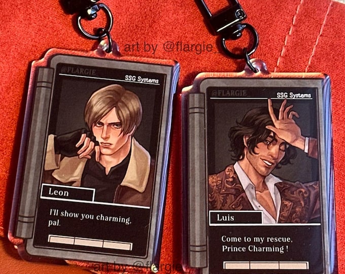 Resident Evil4 Remake Acrylic, Epoxy Keychains | Leon S Kennedy | Luis ...