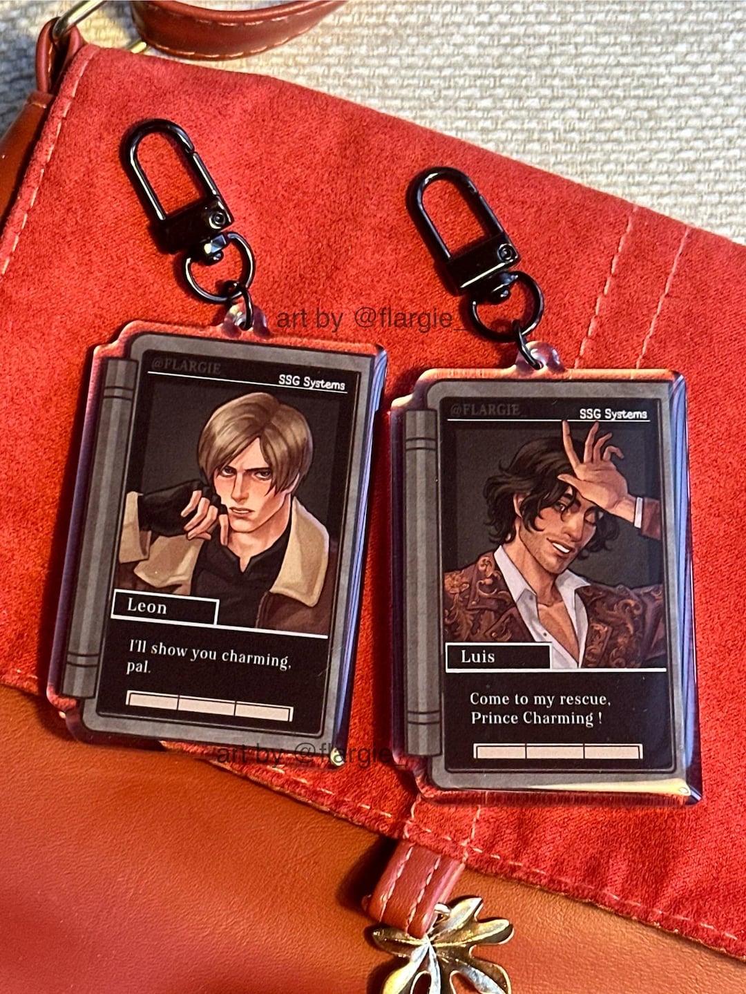 Resident Evil4 Remake Acrylic, Epoxy Keychains | Leon S Kennedy | Luis ...
