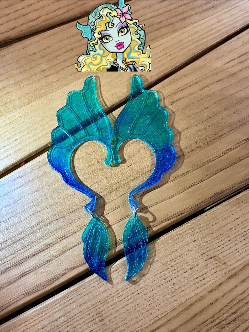 Lagoona Blue and Spectra Vondergeist Inspired Ear Cuffs Made of Epoxy ...