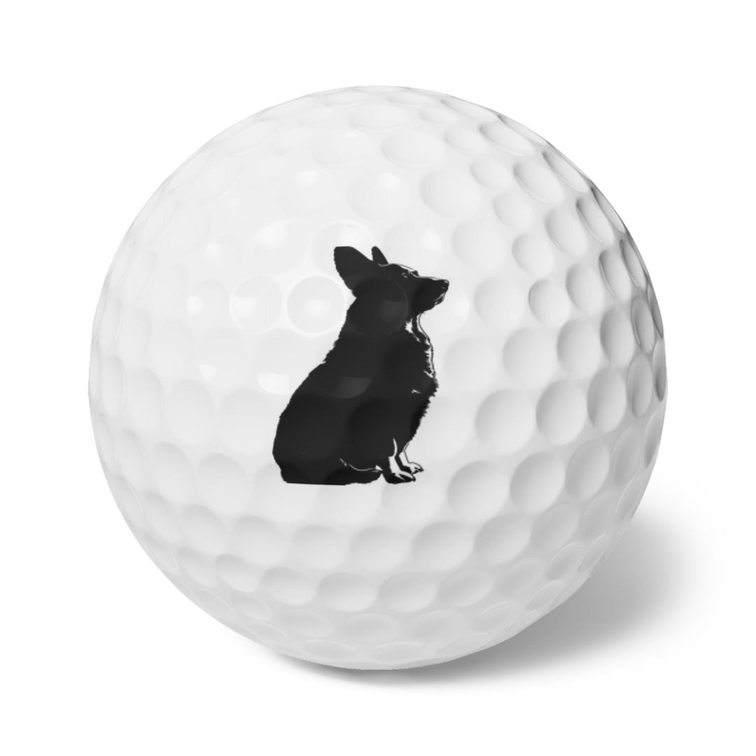 Golfdog - Pembroke Welsh Corgi Silhouette Premium CUSTOM Dog Golf Balls ...