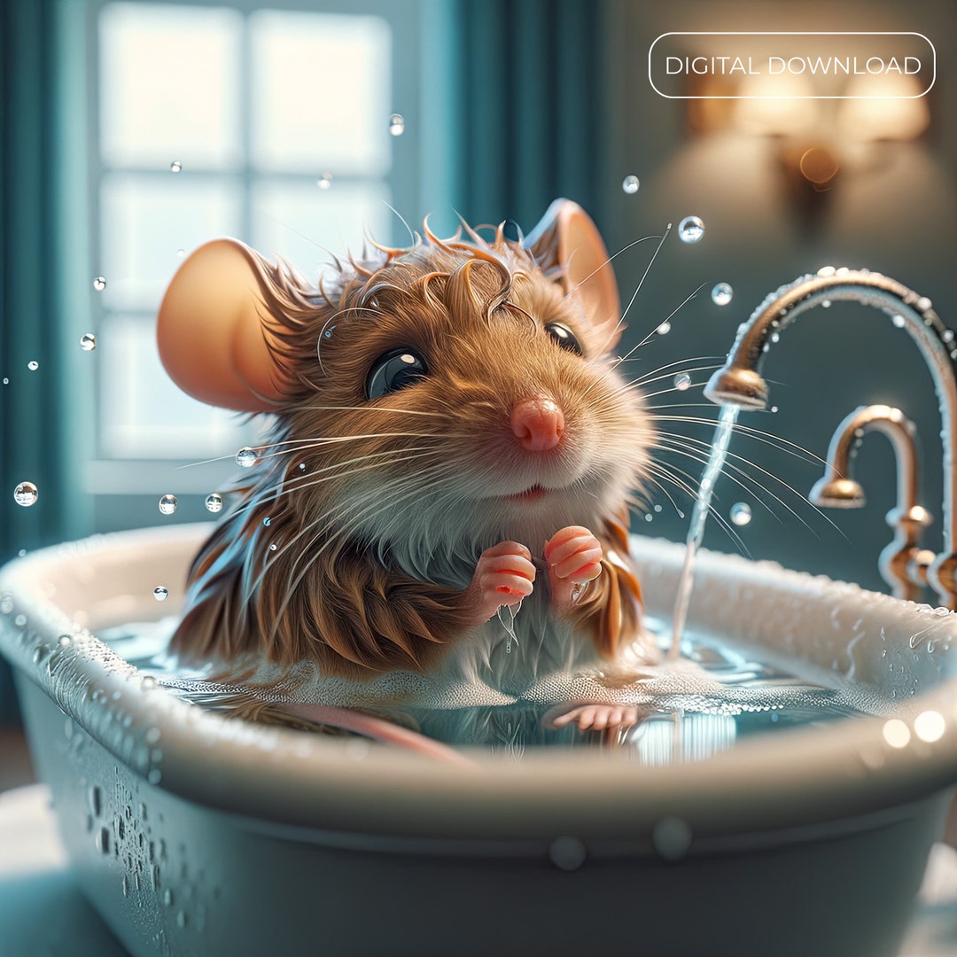 Shower Mouse Decal Mouse Hole 3D Wall Sticker Bathroom Gift - Etsy