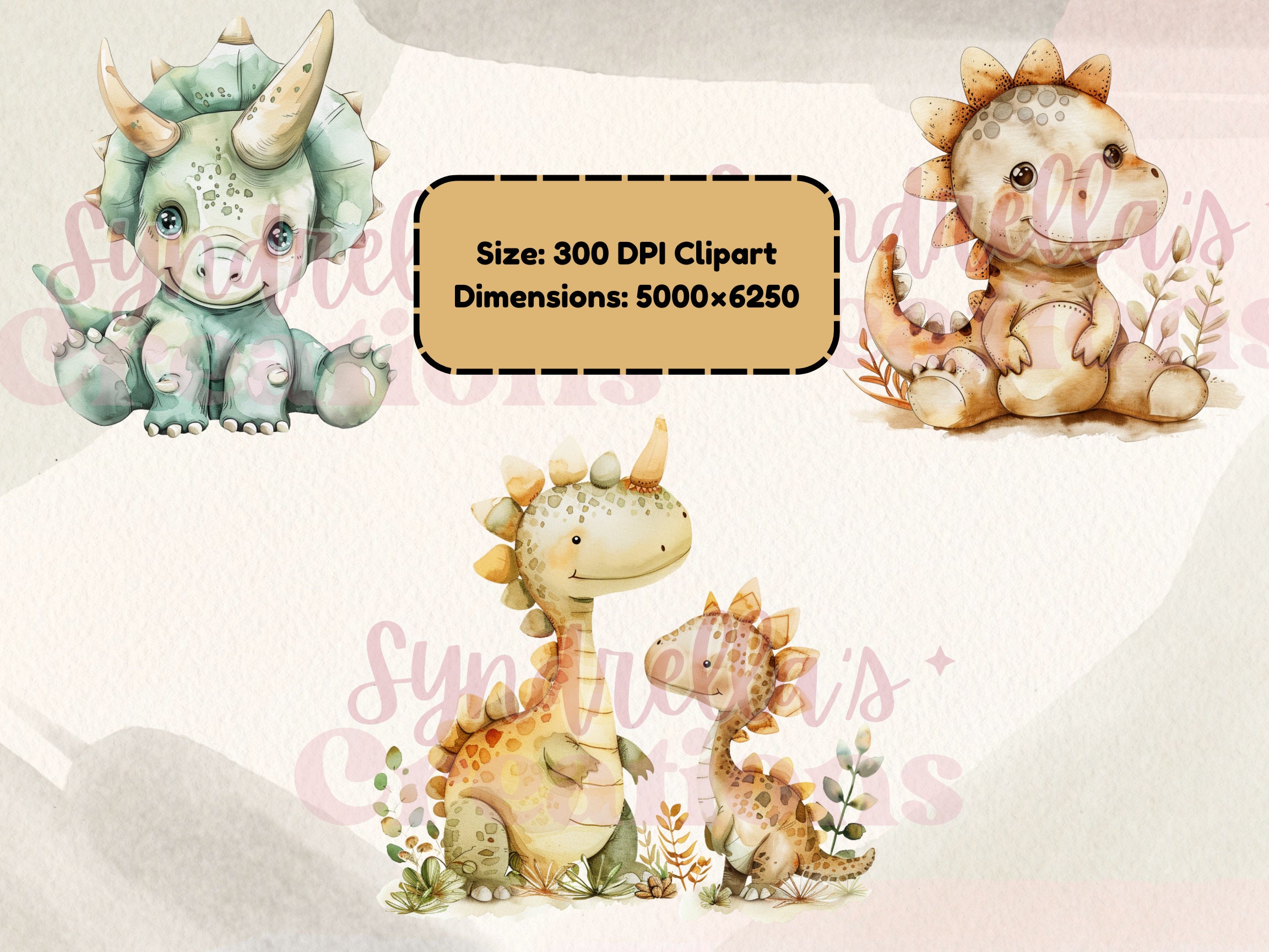 Watercolor Dinosaur Clipart Collection - Nursery Clipart | Dinosaur ...