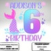 Editable Birthday Mermaid PNG, Custom Mermaid Girl Birthday SVG ...