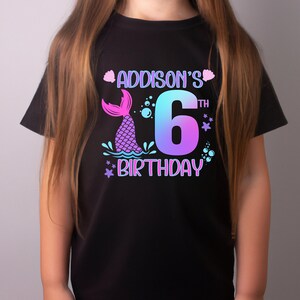 Editable Birthday Mermaid PNG, Custom Mermaid Girl Birthday SVG ...