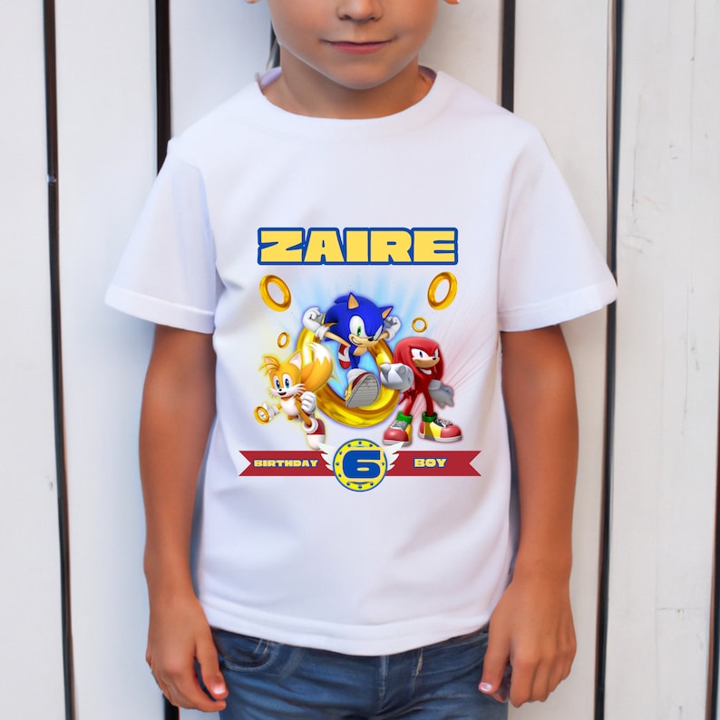 Editable Sonic Birthday PNG, Custom Sonic Name PNG, Sonic Birthday Age ...
