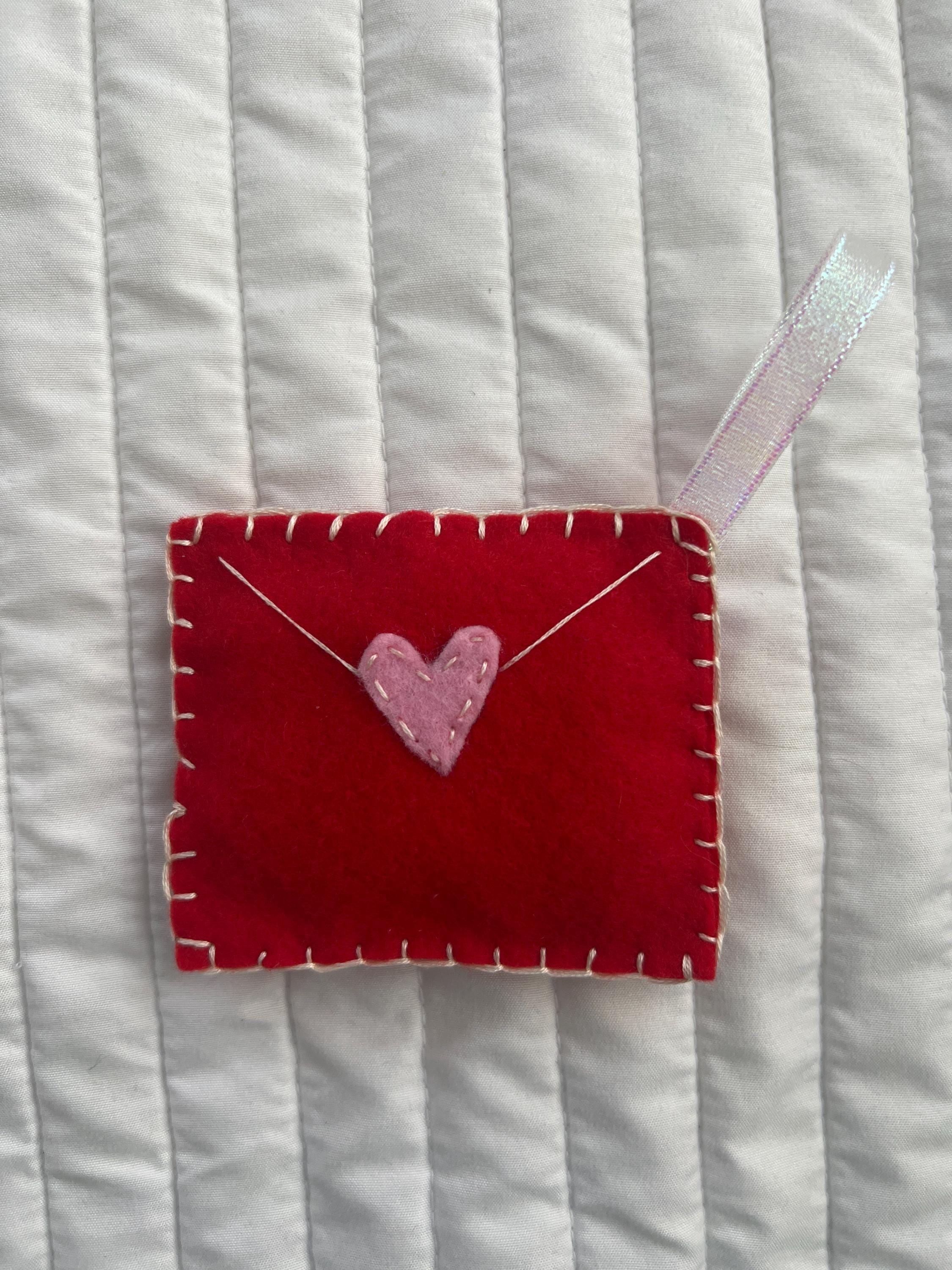 Valentines Day Envelope Felt Ornament - Etsy