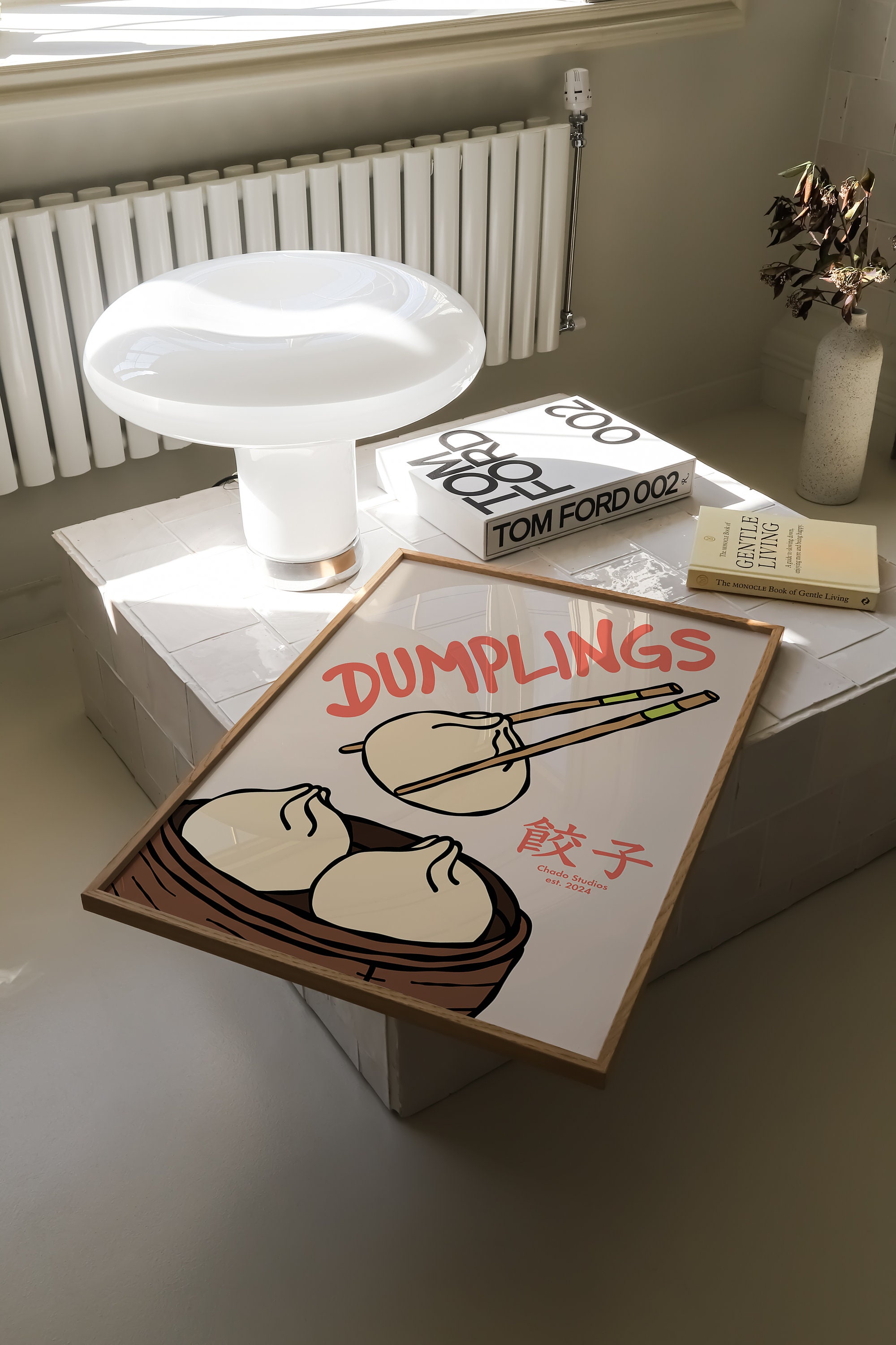 Dumplings and Gyoza Illustration Printable Kitchen Poster, Japanese ...