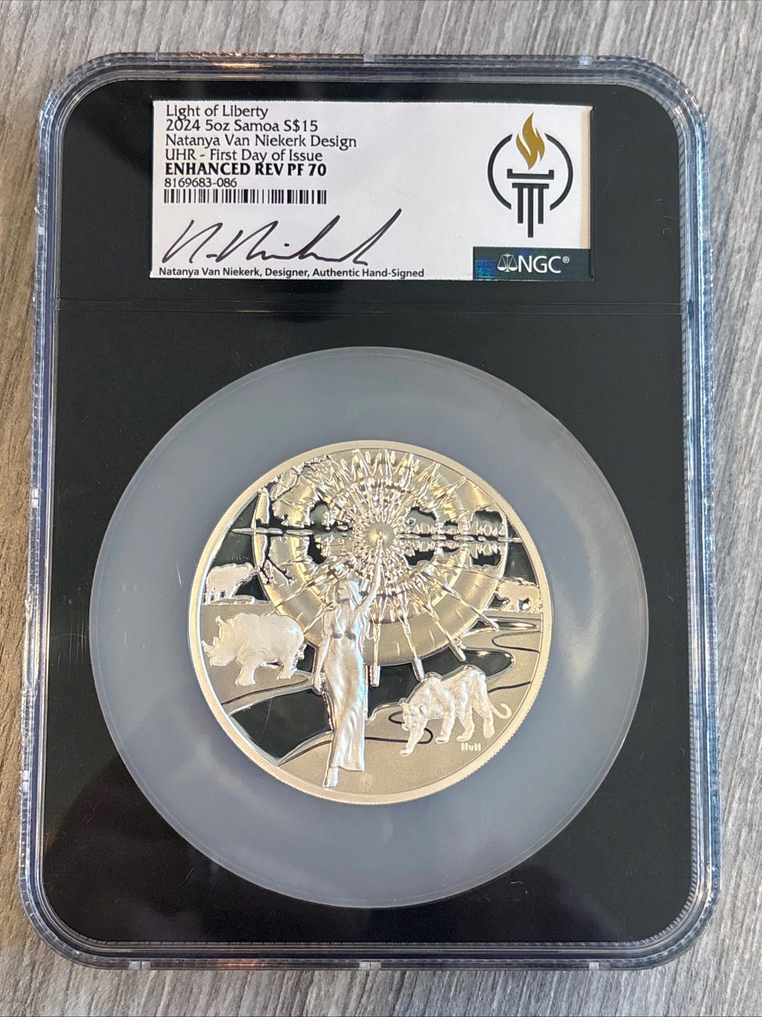 2024- Samoa 5 Oz Light of Liberty-fdoi- Ultra High Relueg- NGC ...
