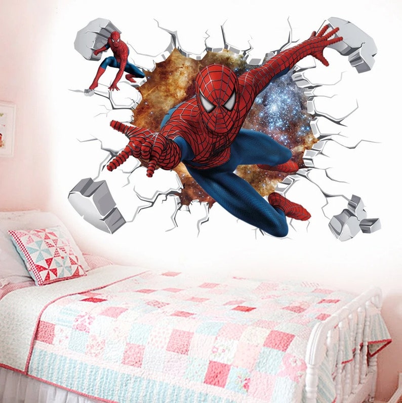 3D Avengers Wall Stickers Living Room Bedroom Wall Decoration Super ...