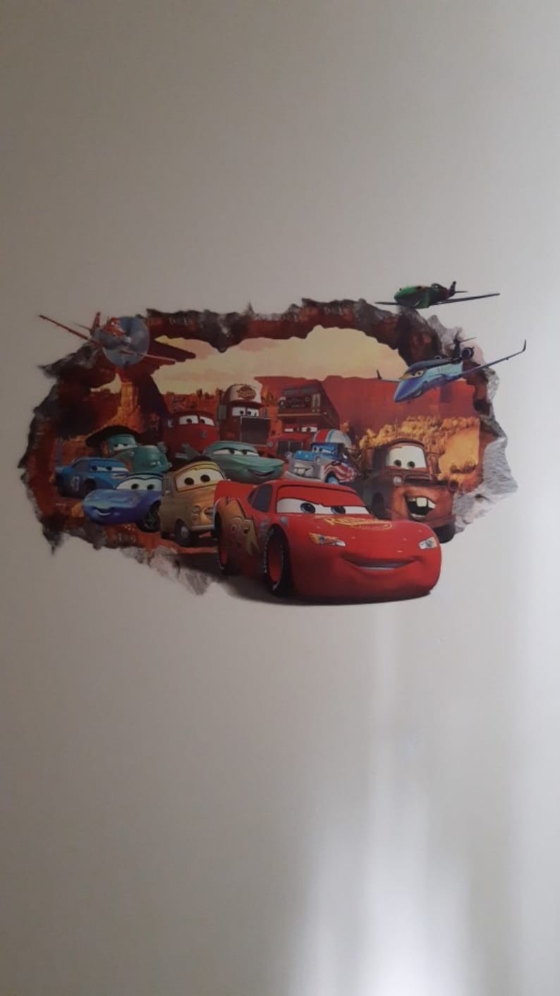 Cartoon Car Wall Stickers Height Ruler Sticker for Kid's Room ...