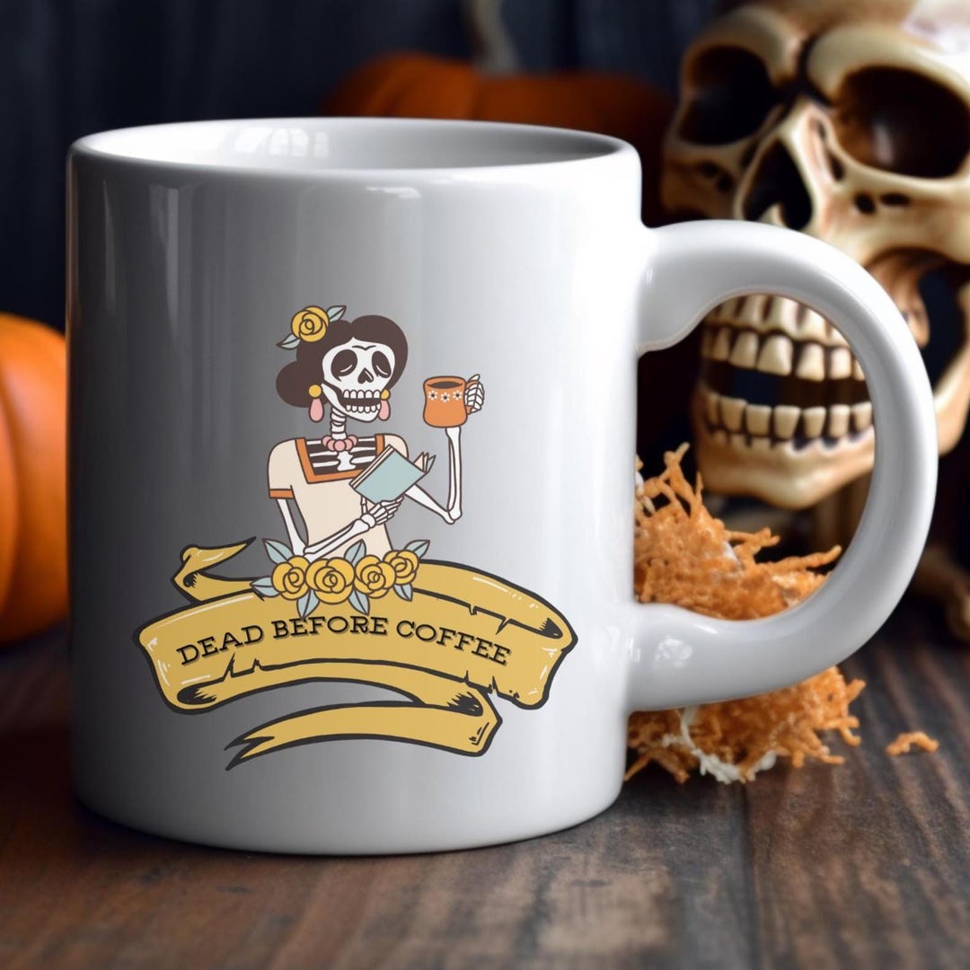 Funny Gothic Mug | Skeleton Mug | Seasonal Coffee Mug | Badass Mugs ...