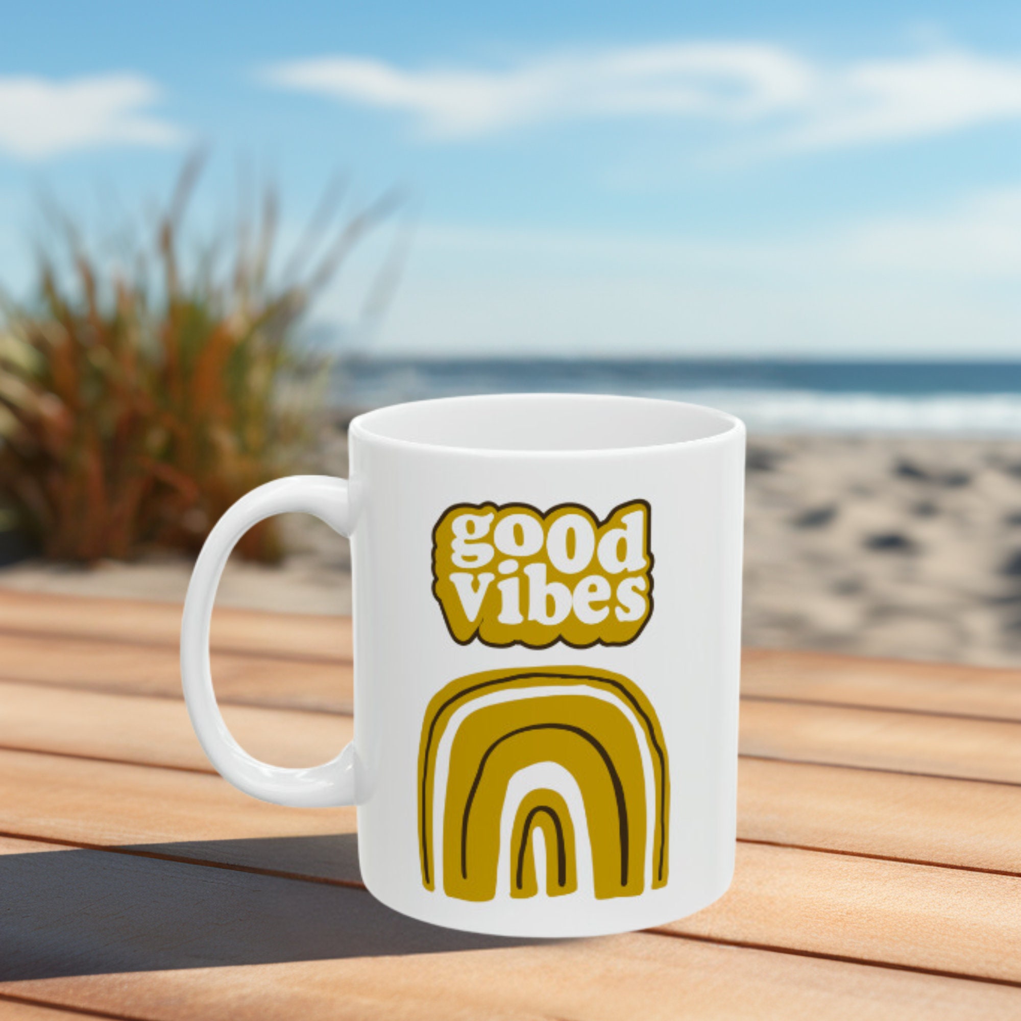 Retro Good Vibes Mug 11oz, Retro Gifts for Her or Him, Retro Coffee Cup ...