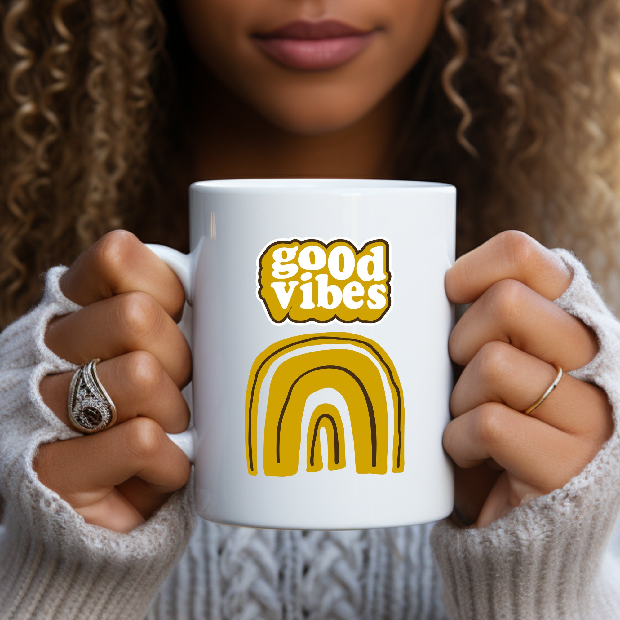 Retro Good Vibes Mug 11oz, Retro Gifts for Her or Him, Retro Coffee Cup ...