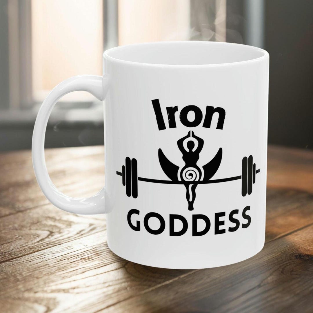 Iron Goddess Coffee Cup, Barbell Weightlifter Gift - Etsy