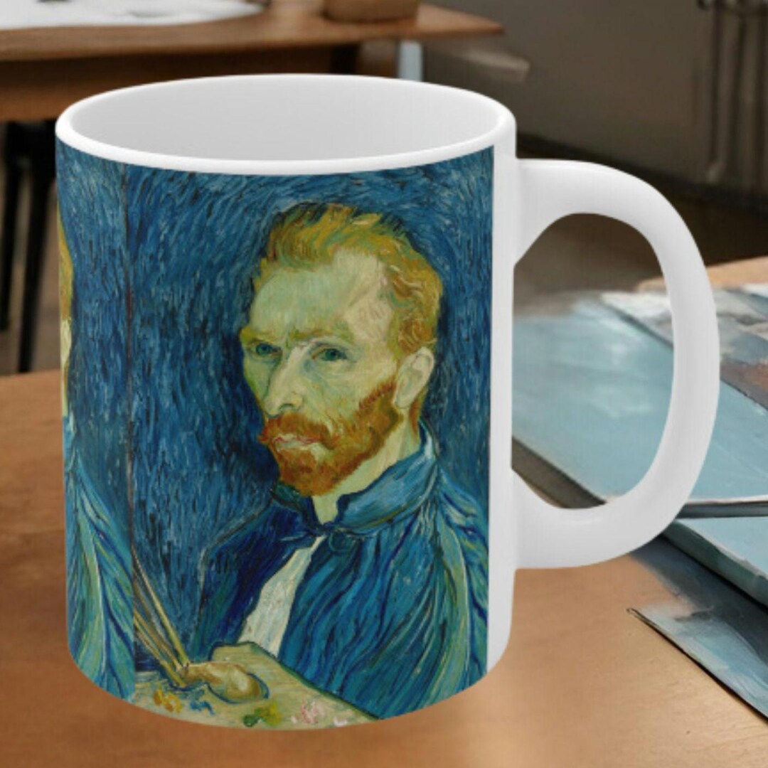 Self Portrait White Ceramic Art Mug | 11 Oz Size - Etsy