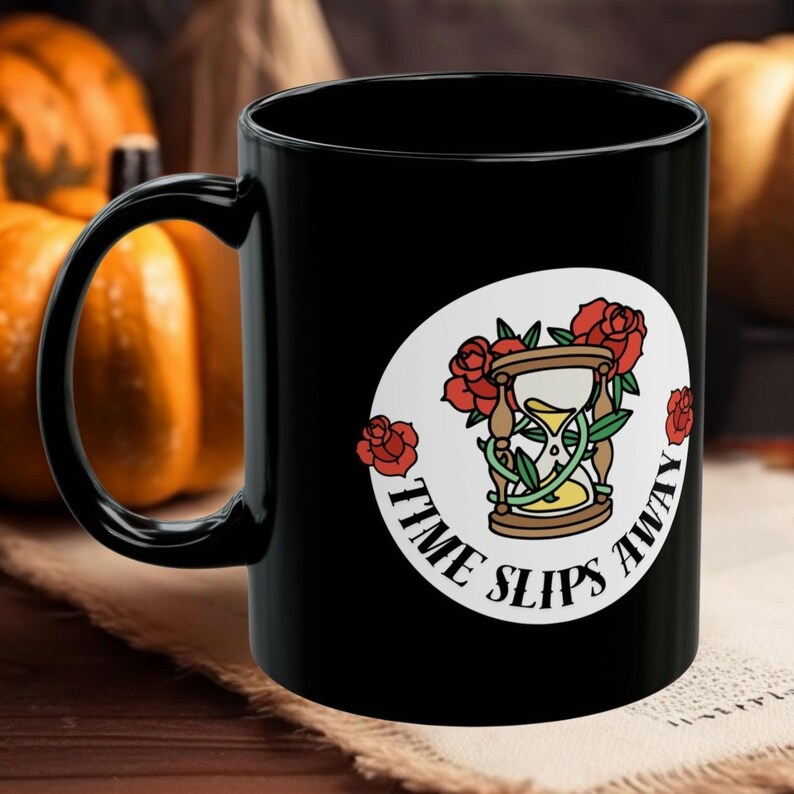 Hourglass Tattoo Art Coffee Mug, Memento Mori, Existential Gift - Etsy