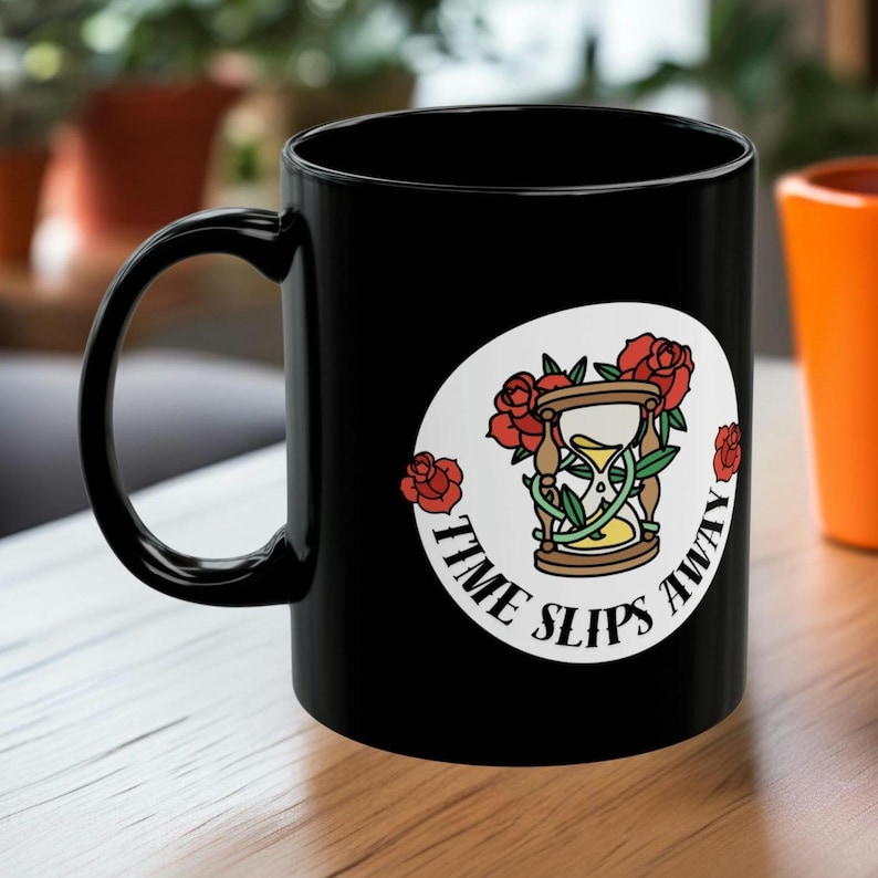 Hourglass Tattoo Art Coffee Mug, Memento Mori, Existential Gift - Etsy