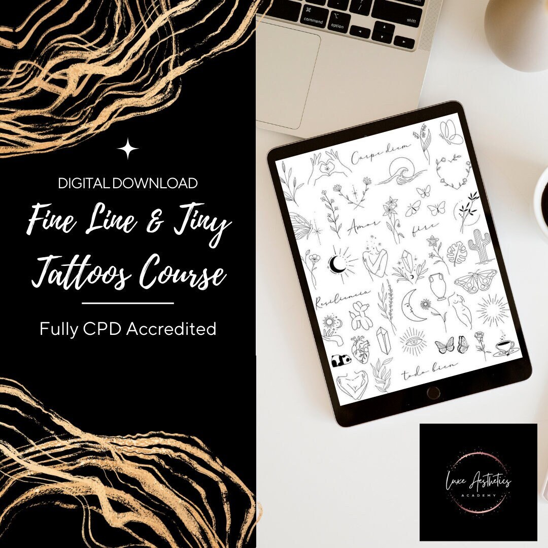 Fine Line and Tiny Tattoos Course, INSTANT DIGITAL DOWNLOAD, Tattoo ...