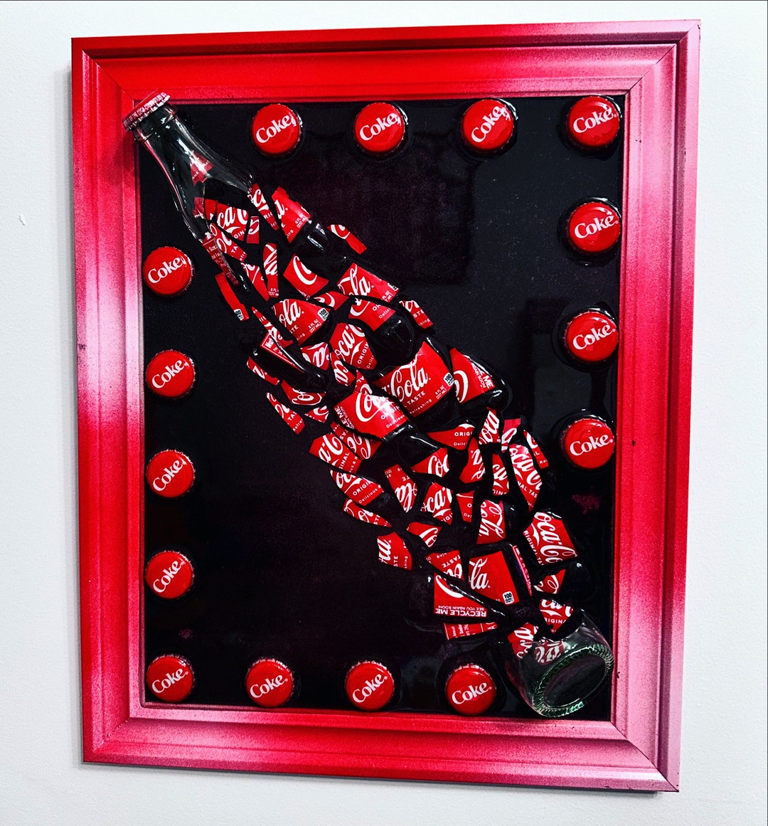 Coca-cola Broken Bottle Art - Etsy