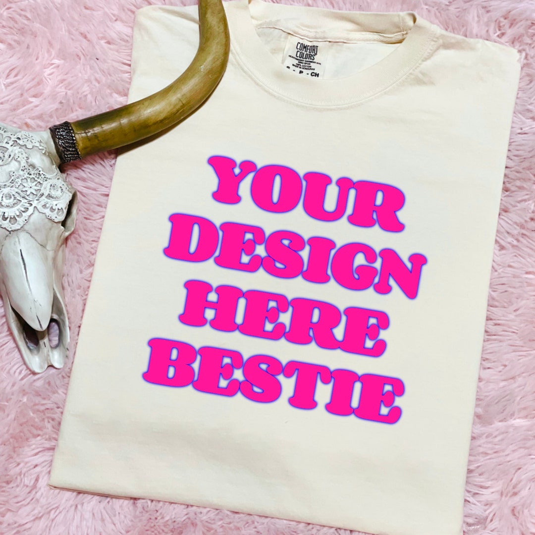 Ivory Comfort Colors Shirt Mockup: Preppy Flat Lay (PNG Format) - Etsy