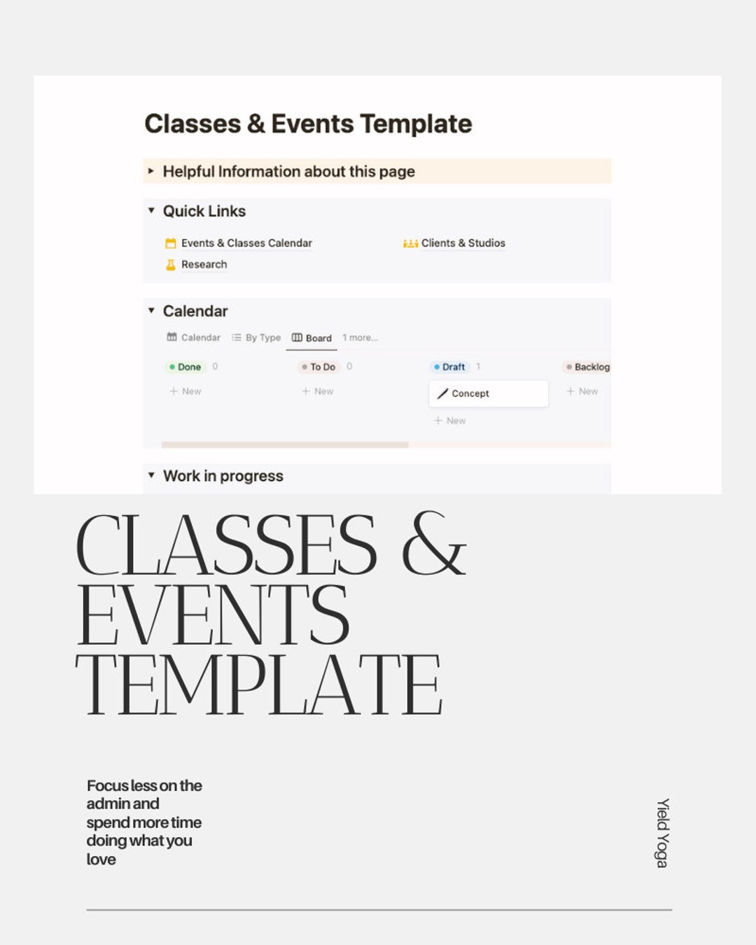 Classes & Events Template - Etsy