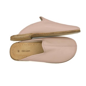 Women's Handmade Wide Toe Box Slippers - Powder Genuine Leather ...