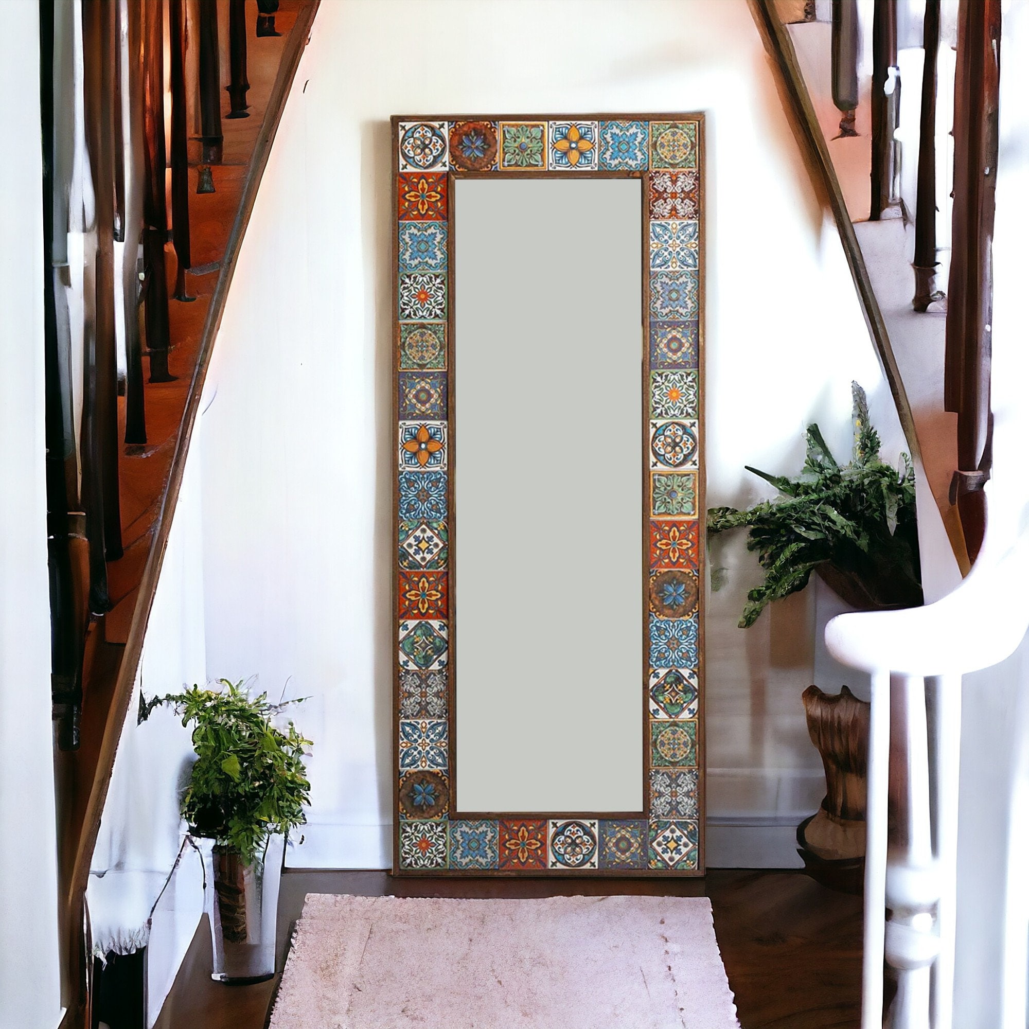 Turkish Handcrafted Tile Stone Full Length Mirror - Decorative ...