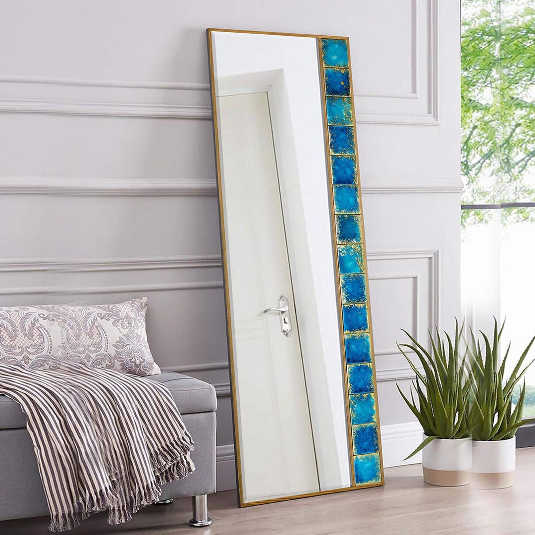 Full Length Mirror - Handmade Ethnic Tile Ceramic Stone Large Pier ...