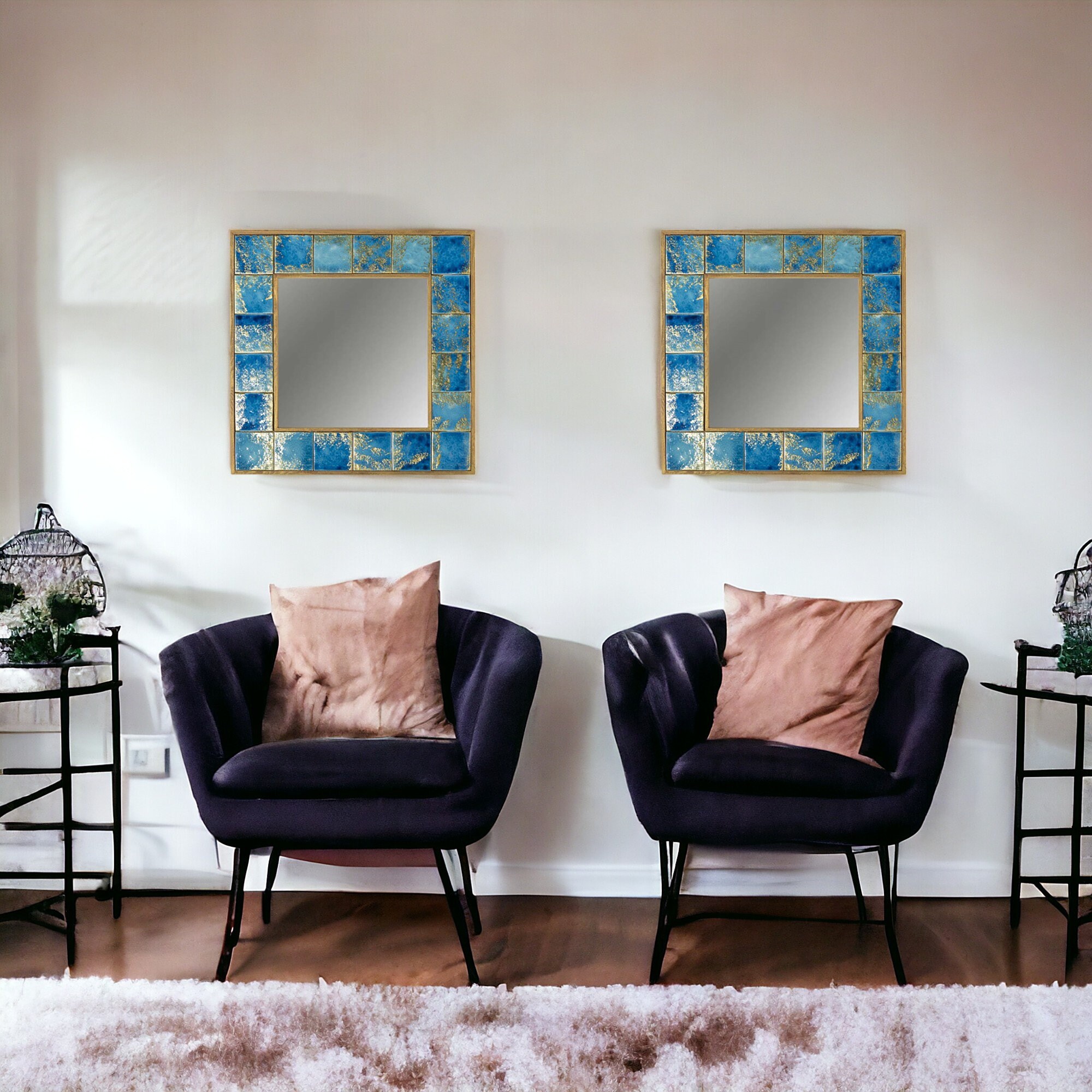 Wall Hanging Mirror, Handmade Tile Turkish Mirror, Stone Framed Mirror ...