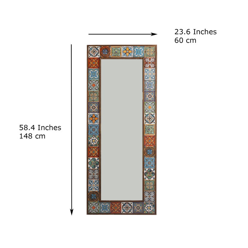Turkish Handcrafted Tile Stone Full Length Mirror - Decorative ...