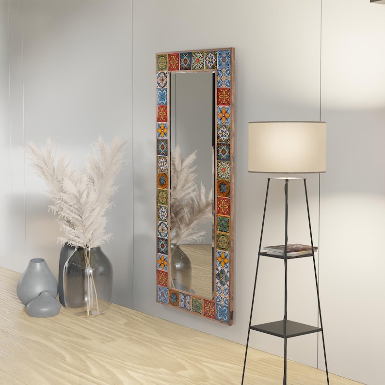 Handcrafted Turkish Tile Full Length Mirror – Bohemian Wall Decor - Etsy
