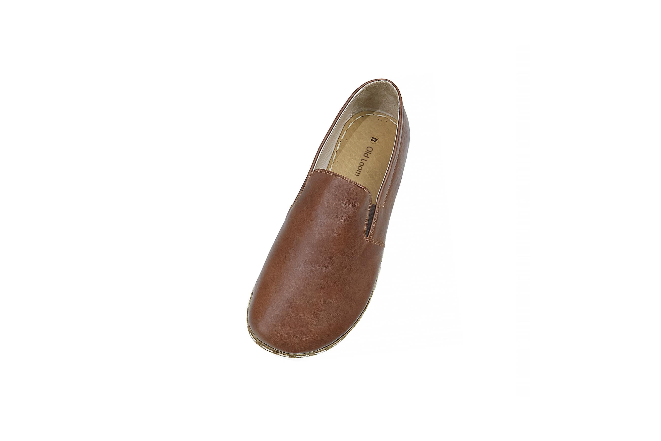 Women's Handmade Brown Barefoot Zero Drop Sole Slip-ons - Organic ...