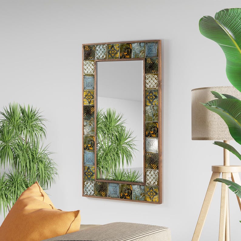 Handcrafted Turkish Tile Full Length Mirror - Bohemian Wall Decor - Etsy