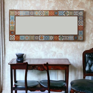 Handcrafted Turkish Tile Full Length Mirror – Bohemian Wall Decor - Etsy