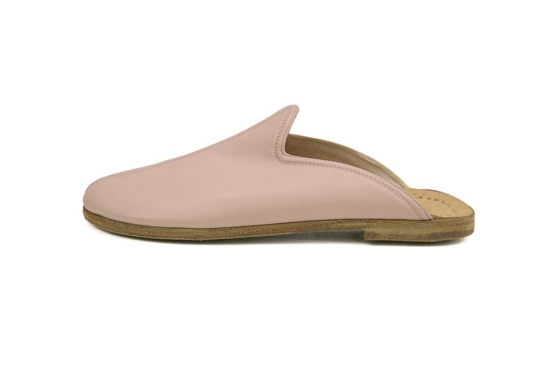 Women's Handmade Wide Toe Box Slippers - Powder Genuine Leather ...