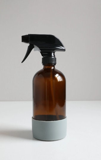 Amber Glass Spray Bottles With Silicone Base - Etsy