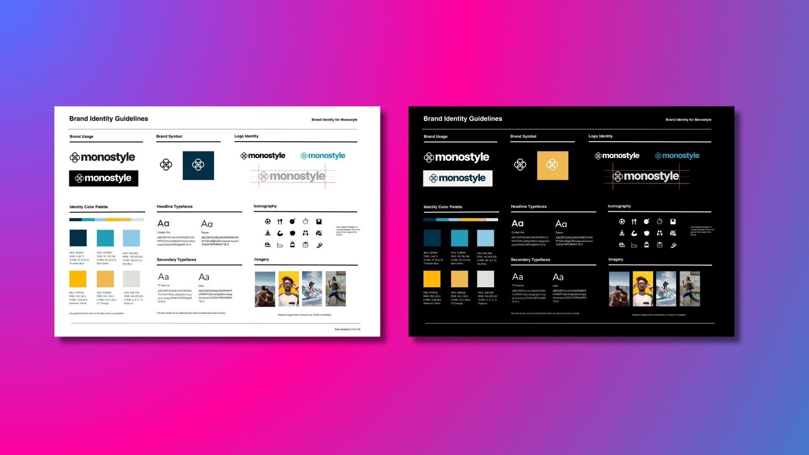 Canva Templates for Clean and Minimalist Brand Identity Guideline 8x11 ...