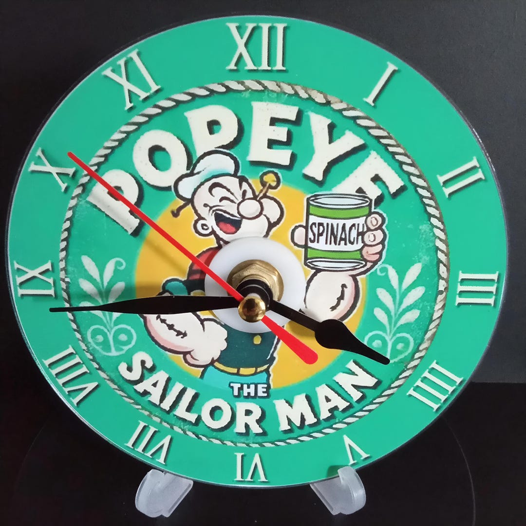 Popeye Classic Dvd Clock, Unusual Vintage Sign Personalised Gift Idea ...