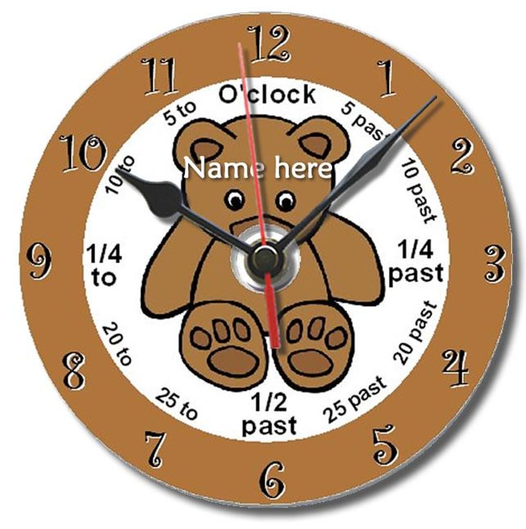 Kids Tell the Time Teddy Bear Dvd Clock Secret Santa Gift Idea, Can Be ...