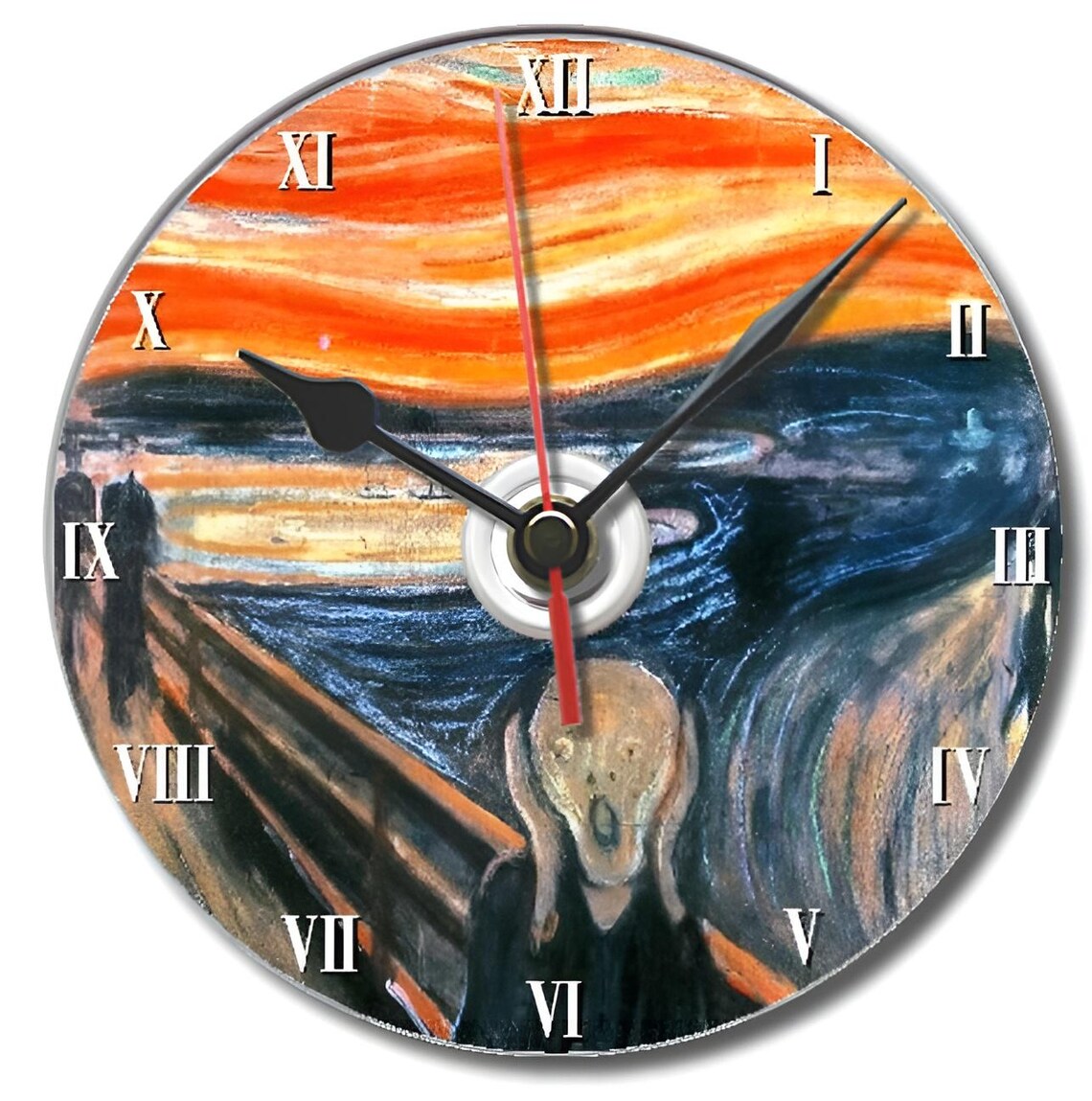 The Scream Edvard Munch Art Painting Dvd Desk Clock. Can Be ...